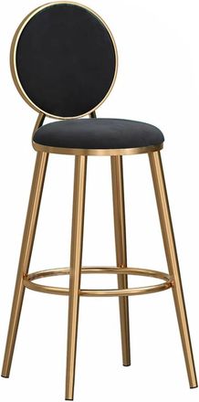 Generic Samtbesetzte Barhocker in Tresenh&ouml;he mit Metallbeinen, Barst&uuml;hle f&uuml;r K&uuml;cheninsel, Esszimmer und Kneipe