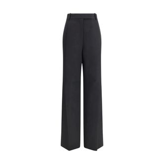Tom Ford Femme, Pantalons, Noir, Taille: 32 FR Pantalon en laine &agrave; double pli sur mesure