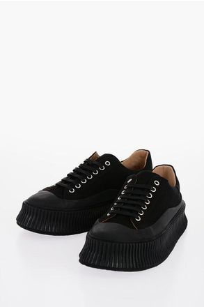 Jil Sander Lace-up Canvas Sneakers with Chunky Sole size 43