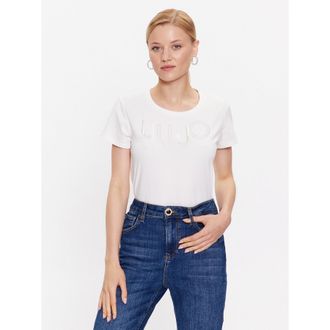 Liu Jo T-Shirt TF3084 J0088 &Eacute;cru Regular Fit