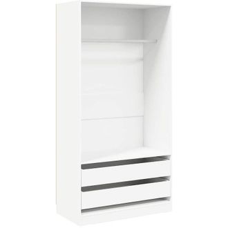 vidaXL Vidaxl - Kleiderschrank Wei&szlig; 100x50x200 cm Holzwerkstoff