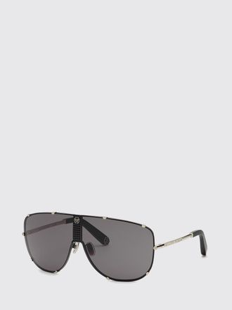 Philipp Plein Masken-Sonnenbrille von aus Metall mit Hexagon-Logo