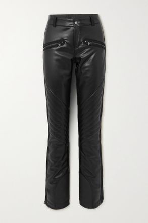 Bogner Pantalon De Ski En Cuir Synth&eacute;tique &Agrave; Finitions En Tissu Technique Tory - Noir