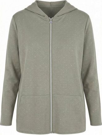 Miamoda Sweatjacke Sweatjacke Loose Fit Kapuze Zipper