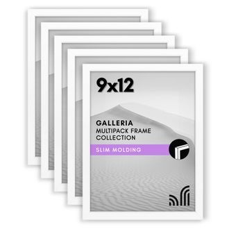 Americanflat Bilderrahmen, 23 x 30 cm, mit poliertem Plexiglas - 5er-Set. 15 x 20 cm Rahmen mit Passepartout oder 23 x 30 cm-Fotos ohne Passepartout, Galleria Koll