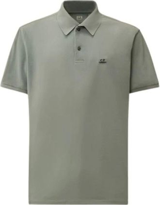 C.P. Company C.p. Company, Homme, Tops, Vert, Taille: L Stretch Piquet Short Sleeve Polo
