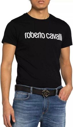 Roberto Cavalli T-Shirt Signature Logo Slim Fit Shirt Haupt- und exklusivste Linie der Marke