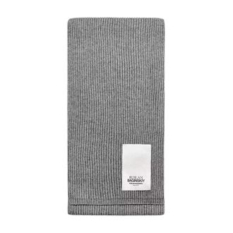 Ruslan Baginskiy Grauer Logo-Patch Schal - - Accessories - Damen - Grau - ONE SIZE
