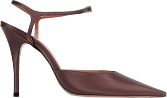 Amina Muaddi Escarpins Carolyn 100 - Femme - Chaussures - Brun - Taille: 38 EU