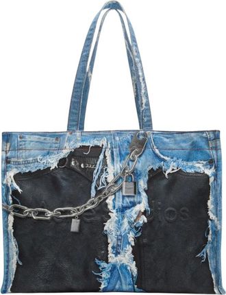 Acne Studios Femme, Sacs, Bleu, Taille: ONE Size Logo Shoulder Tote Bag