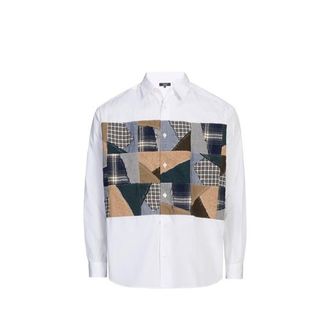 Comme Des Gar&ccedil;ons Chemise patchwork col classique en coton