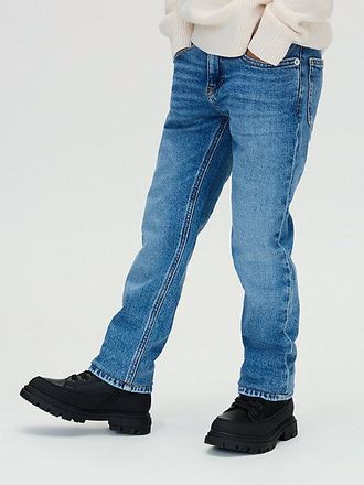 Calvin Klein Mid Rise Straight Jeans - Stone Mid Blue - Jungen - 4