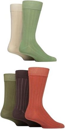 SockShop Chaussettes en bambou naturel pour hommes, color&eacute;es et &agrave; motifs, taille 40-45, lot de 5 (FR/ES, Num&eacute;rique, 40, 45, Taille normale, Taille normale, Ter