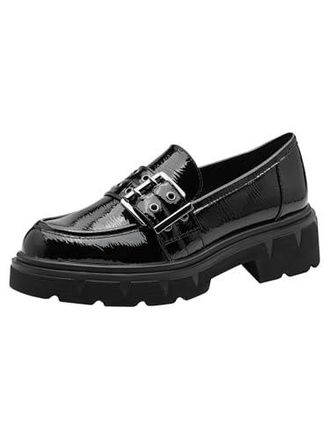 Marco Tozzi Femme Slipper 2-24708-45 Mocassin, Noir-Cuir Verni, 41 EU