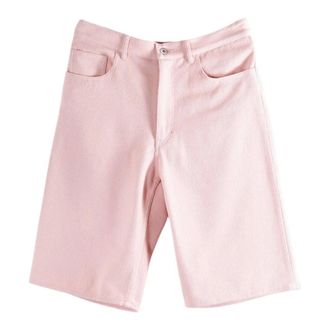 Auralee Homme, Shorts, Rose, Taille: 2XL Silk Nep Denim 5P Wide Shorts