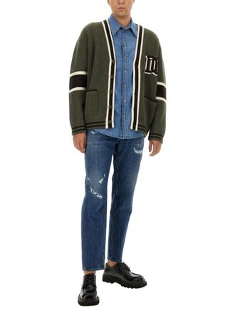 Dolce & Gabbana 100% Wool Cardigan - Green
