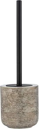 WENKO WC-Garnitur Mod. Fedio, hochwertiger B&uuml;rstenhalter aus edler Keramik mit unverwechselbarer Reliefoptik in Gold, handbemalt, hygienische WC-B&uuml;rste, &Oslash; 1