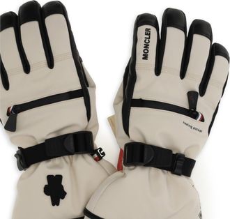 Moncler Padded Technical Stretch Gloves - Beige