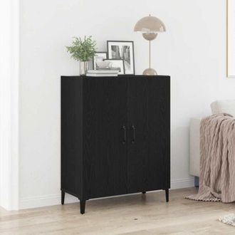 vidaXL Buffet ch&ecirc;ne noir 69,5x34x90 cm bois ding&eacute;nierie Vidaxl