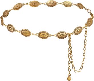 Dreshow Western Metall Concho G&uuml;rtel f&uuml;r Damen Cowgirl Boho Concho G&uuml;rtel Verstellbare Gold Vintage Taillenkette f&uuml;r Damen f&uuml;r Kleider Jeans Country Konzerte