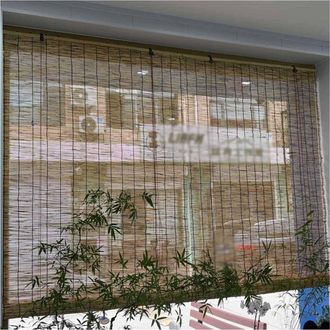 Generic Vintage Strohschirme Partition Blind Sun Shade Bambusrollo f&uuml;r Den Au&szlig;Enbereich Wasserdicht Sonnenschutz f&uuml;r T&uuml;ren und Outdoor(24W in x 72H in)