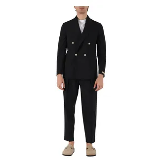 BRIGLIA 1949 Homme, Costumes, Bleu, Taille: S Veste en laine &agrave; double boutonnage avec boutons en m&eacute;tal