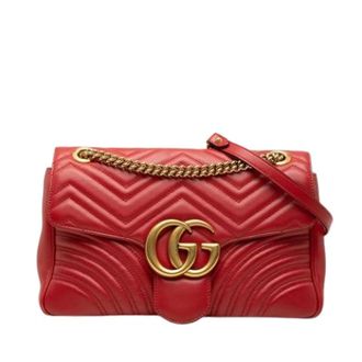 Gucci Sac bandouli&egrave;re matelass&eacute; Pre-owned - Femme - Pre-owned - Rouge - Taille: ONE Size