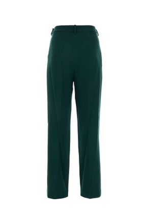 Alexandre Vauthier Womens Dark Green Wool Pant Cypressgreen Exterior: Pantaloni Trousers