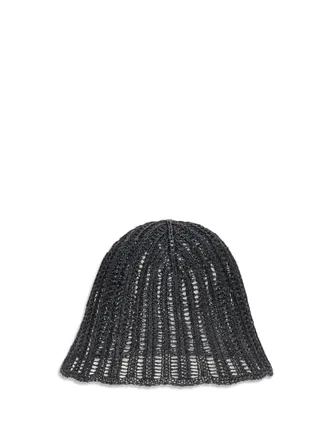 Brunello Cucinelli Womens Techno Raffia Hat Nero Polyamide E Hairbands