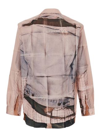 Acne Studios Patchwork Print Shirt - Pink