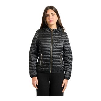 Yes-Zee YES Zee, Femme, Vestes, Noir, Taille: 38 FR Veste matelass&eacute;e &agrave; capuche
