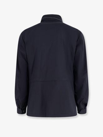 Loro Piana Mens Jacket Traveller Windmate Blue Polyamide