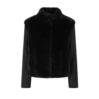 Herno Femme, Vestes, Noir, Taille: 36 FR Faux Fur Shearling Vestes