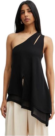 Silvian Heach Top asym&eacute;trique &agrave; une &eacute;paule - Femme - Tops - Noir - Taille: 36 FR
