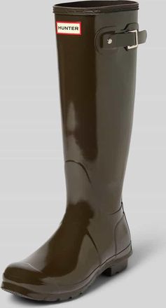 Hunter Gummistiefel mit verstellbarer Schnalle und Label-Detail