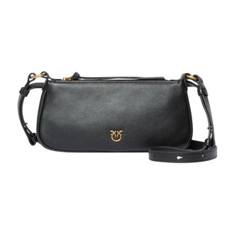 Pinko Pinko, Femme, Sacs, Noir, Taille: ONE Size Mini Sac Baguette Demi-Lune