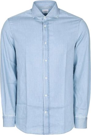 Brunello Cucinelli Chemise en jean Easy Fit - Homme - Chemises - Bleu - Taille: L