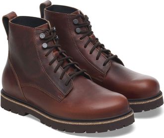 Birkenstock Highwood Lace Mid Women Natural Leather Choco Gr. 40