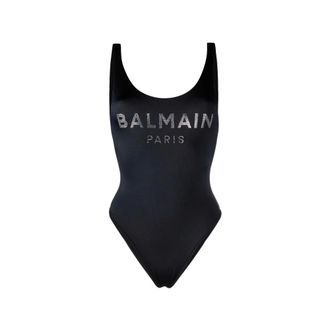 Balmain Femme, Maillots de bain, Noir, Taille: 34 FR Maillot de Bain Noir avec Logo