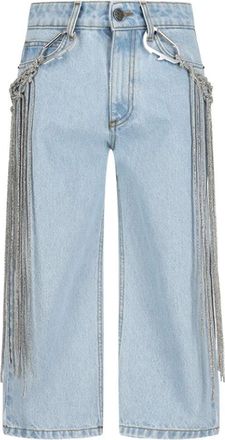Giuseppe Di Morabito Femme, Jeans, Bleu, Taille: W26 Cropped Jeans