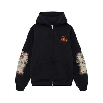 Rhude SweaT-shirt &agrave; capuche zipp&eacute; Bordeaux Reserve - Homme - Sweatshirts et sweats &agrave; capuche - Noir - Taille: M