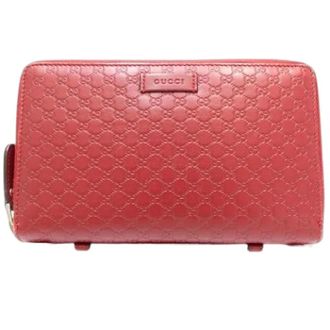 Gucci Portefeuille en cuir Pre-owned - Femme - Pre-owned - Rouge - Taille: ONE Size