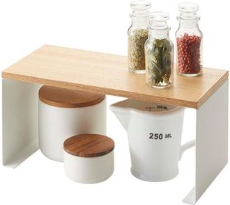 Yamazaki Tableware (Yamazaki) Industries K&uuml;chenregal, wei&szlig;, Gr&ouml;&szlig;e: ca. B 30 x T 5 x H 14 x H 18,5 cm Tosca 3922