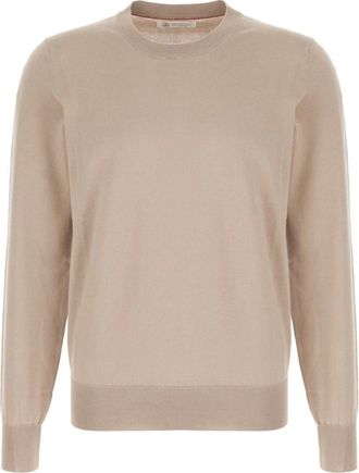 Brunello Cucinelli Homme, Pulls, Brun, Taille: L M2900100 Pull ras du cou