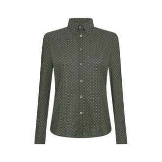 Roberto Ricci Design Klassisches Hemd mit Mikromuster - - Blouses & Shirts - Damen - Gr&uuml;n - XL