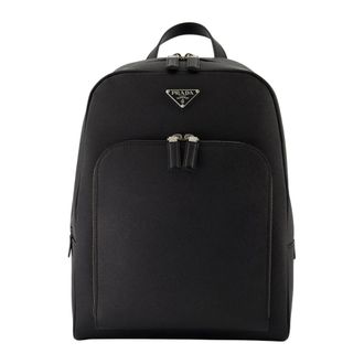 Prada Saffiano Rucksack - - Bags - Herren - Schwarzk - ONE SIZE