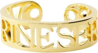 Marine Serre Femme, Accessoires, Jaune, Taille: L Cut-Out Logo Cuff Bracelet