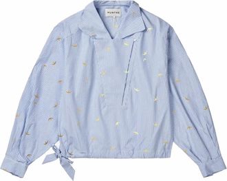 Munthe Femme, Blouses et Chemises, Bleu, Taille: 46 FR Shirt
