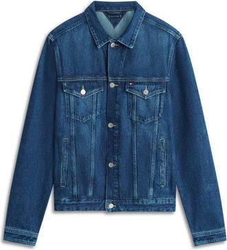 Tommy Hilfiger Jeansjacke aus Baumwolle mit Logo-Stickerei, Regular Fit in