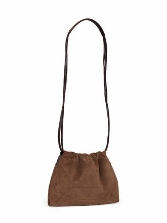 Brunello Cucinelli Calf Leather Pouch Shoulder Bag - Brown
